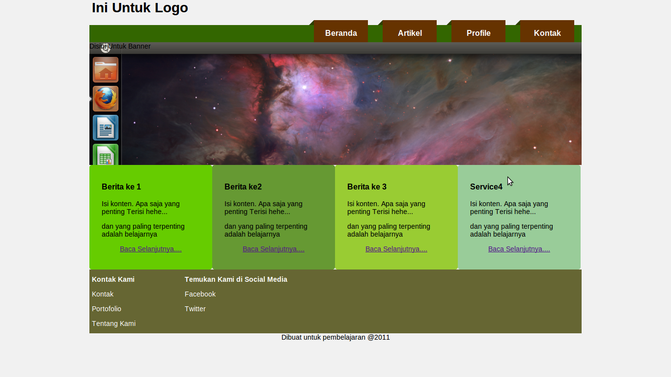 Belajar Membuat Layout Web Sederhana Dengan Css Jalan News