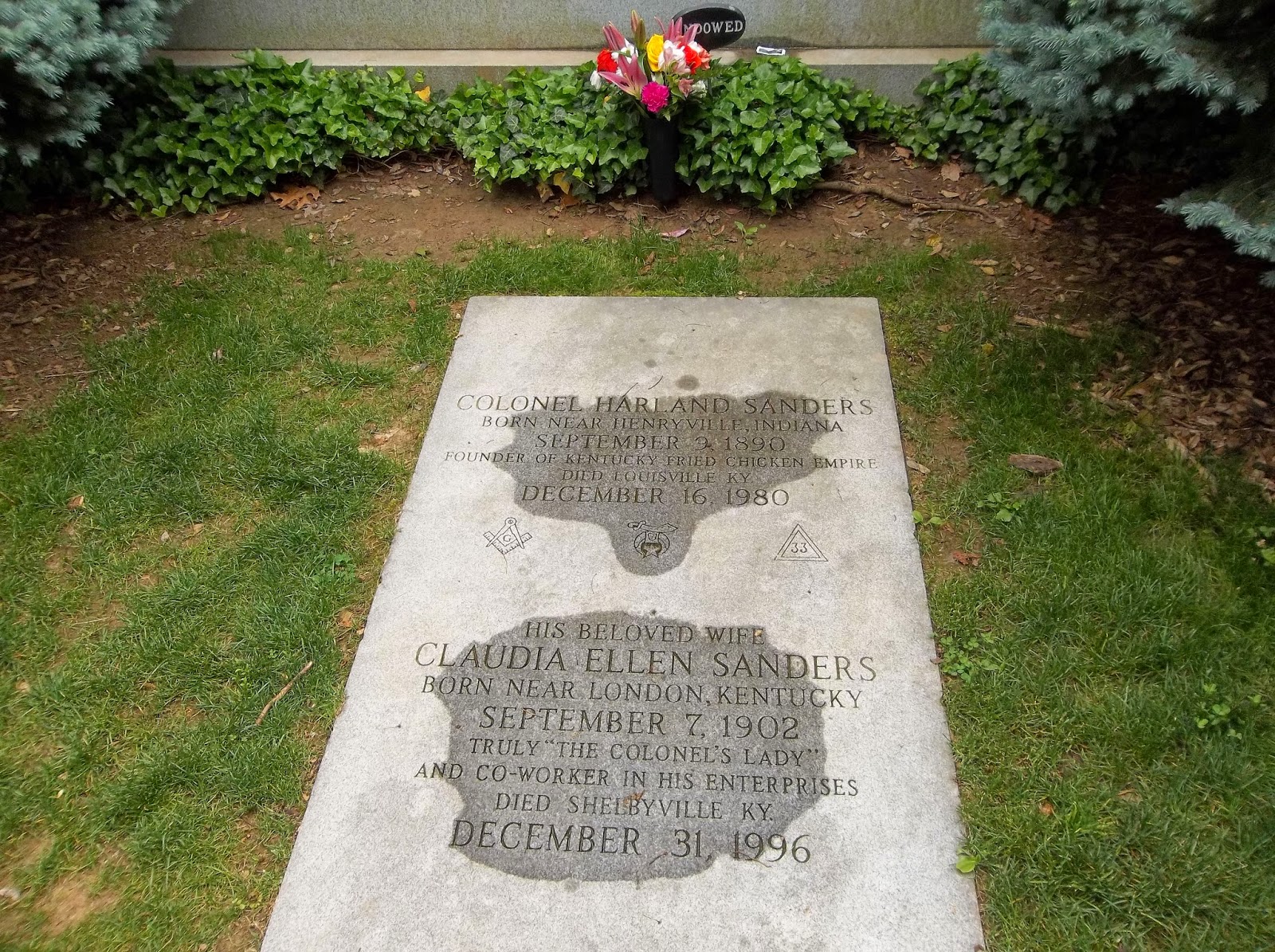 Travels of a Hobgoblin Taphophile: Colonel Sanders - Cave Hill Cemetery