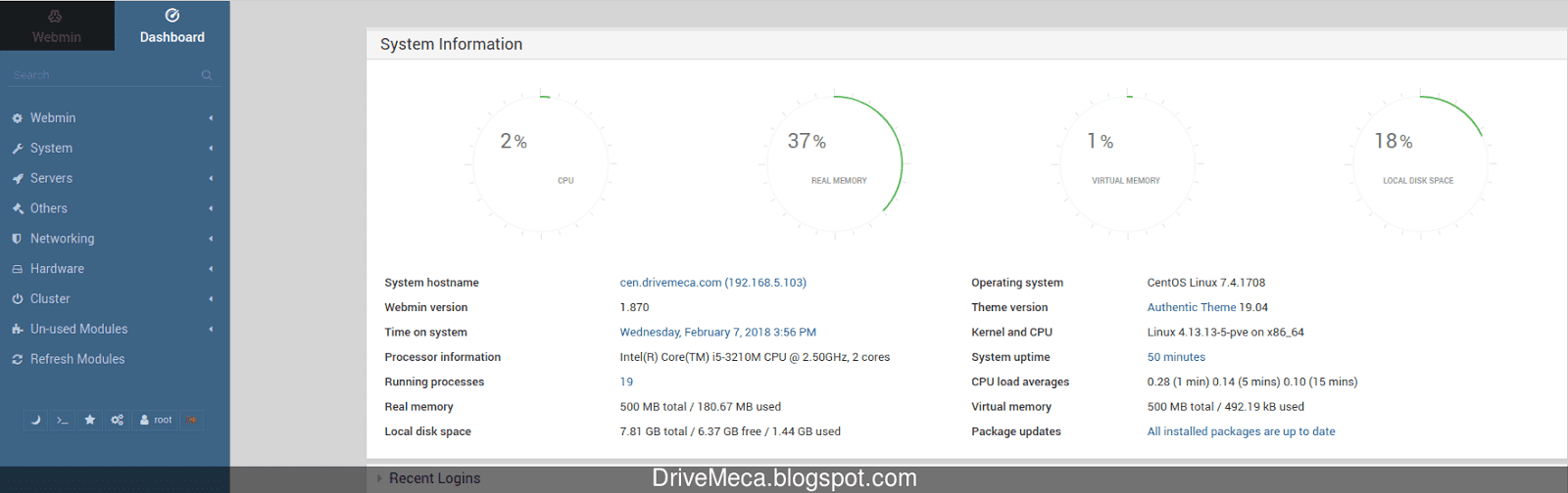 Como administrar MySQL con Webmin ~ videoJuegos y Open Source