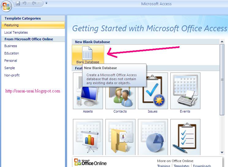 (DOCX) Cara Membuat DATABASE Menggunakan Microsoft Office Access 2007 ...