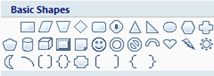 Macam Macam Icon Shapes Di Mocrosoft Office Word 2007 - Media Edukatif