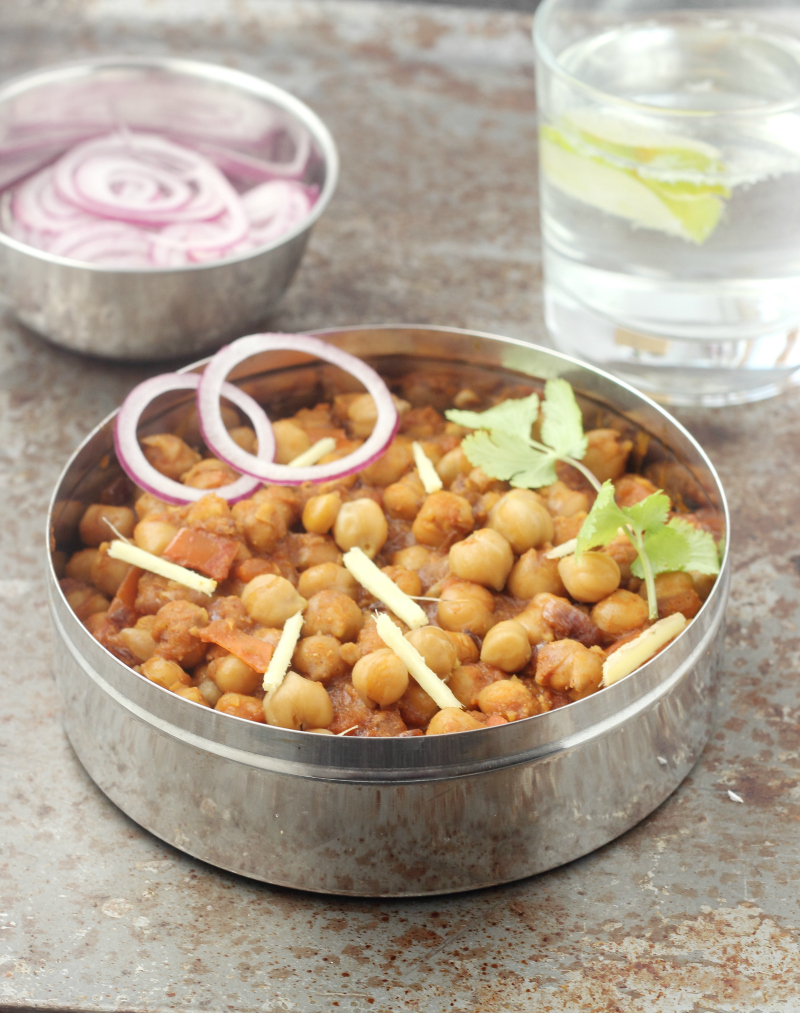 Merry Tummy: Kadai Chole: Street Food Style: Dry Version