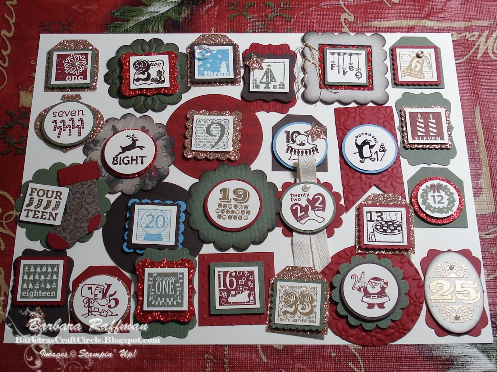 Barbara's Craft Circle: Waiting for Santa - Advent Calendar Frame