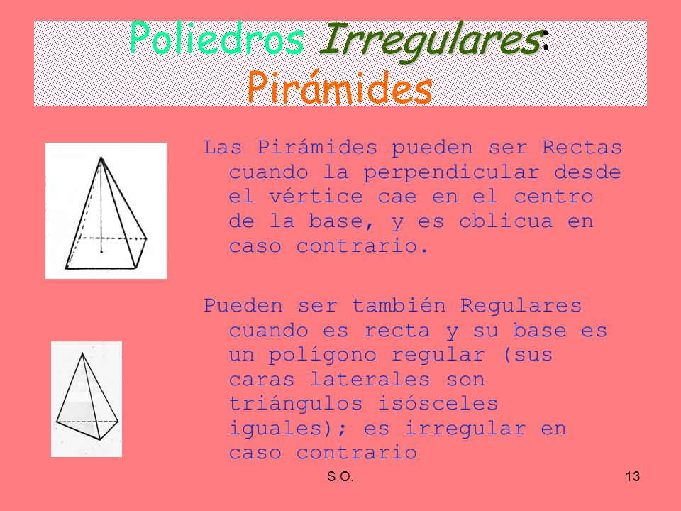 Cuerpos Geométricos : 3. Poliedros Irregulares