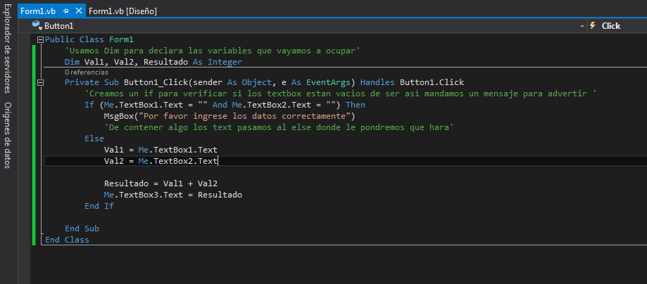 Visual Basic, como crear un programa sencillo