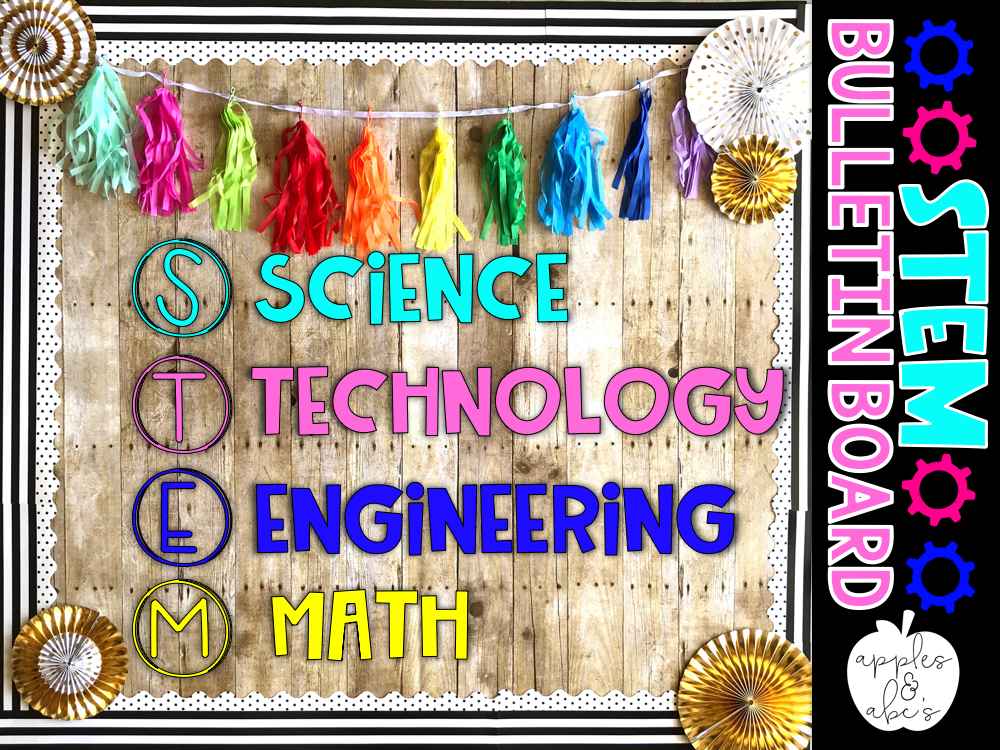 STEM Bulletin Board - Apples & ABC's
