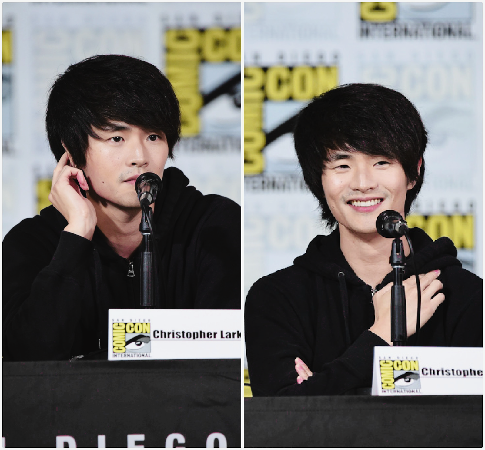 Christopher Larkin speak onstage at Comic-Con International 2017 The ...