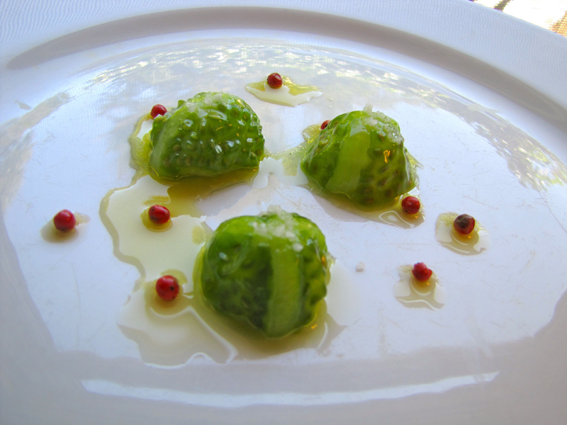 Diane Carnevale: Green zebra tomato caviar