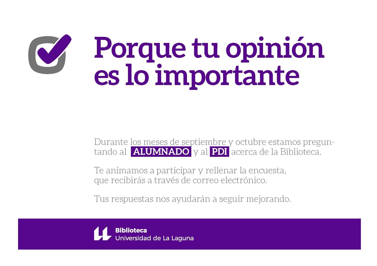 Biblioteca de Derecho y Ciencias Políticas y Sociales: Porque tu opinión es lo importante