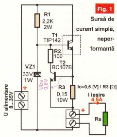 Scheme Electronice si Circuite: Sursa de curent constant (de putere)