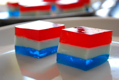 craftyc0rn3r: Red, White, and Blue Jello Squares