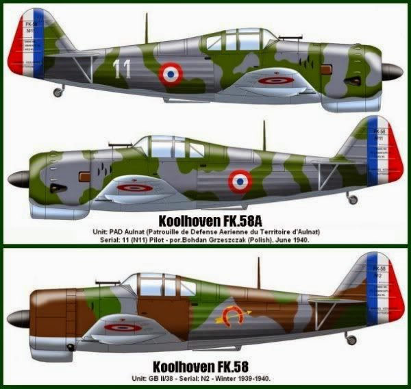 Airplanes in the skies + FAF history: Koolhoven F.K.58