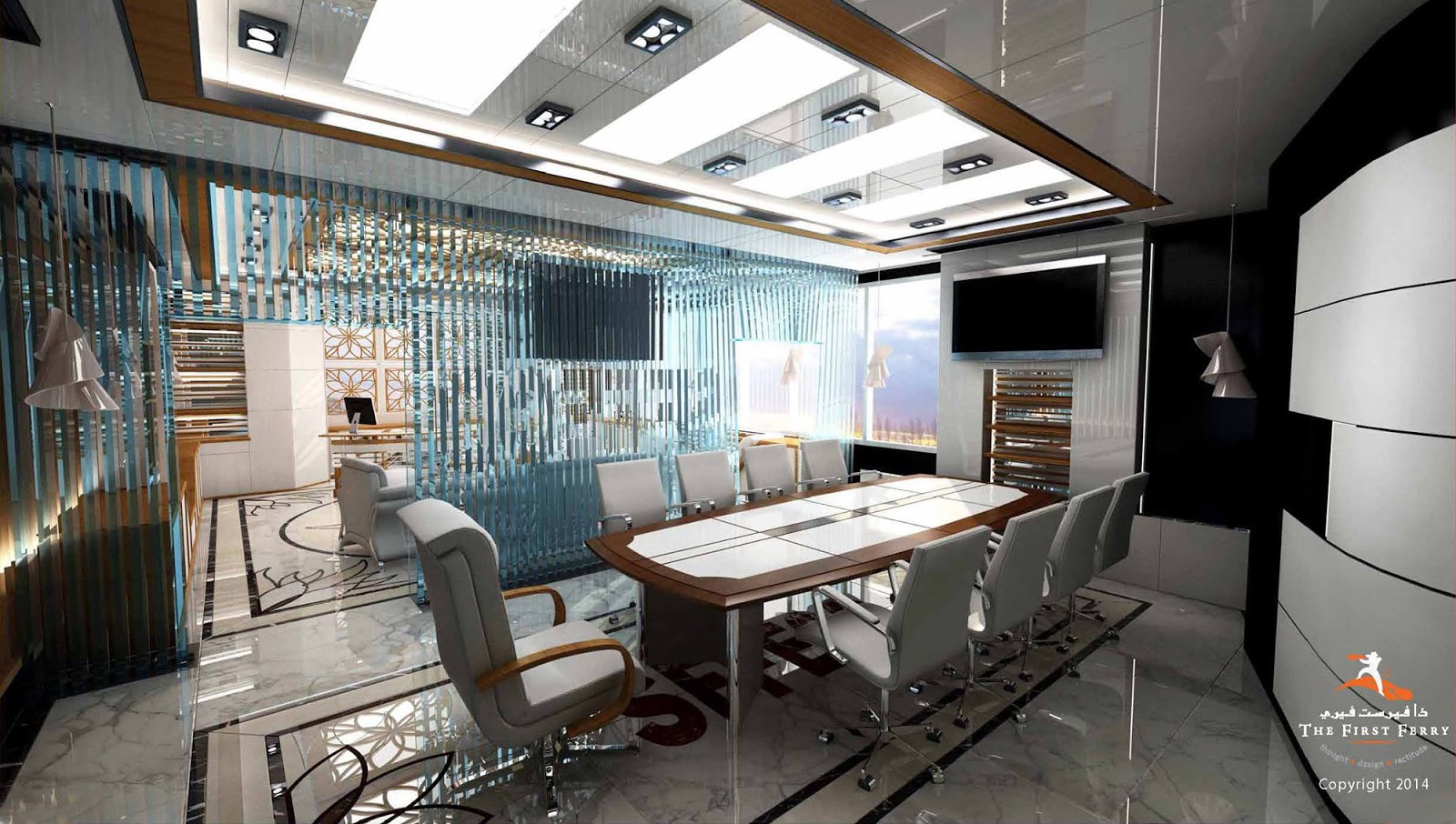 The First Ferry: Luxe Arabic Office Design by The First Ferry