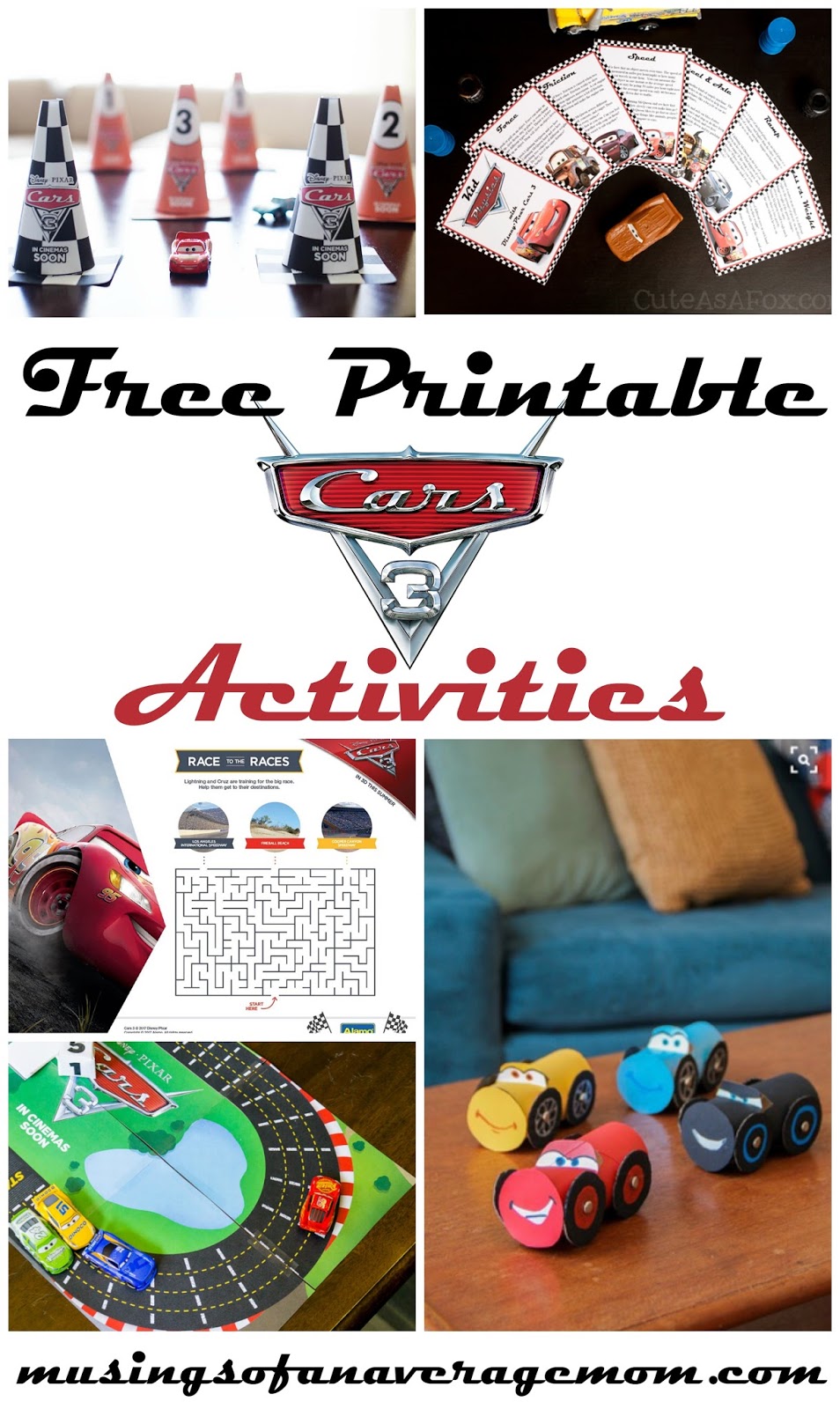 Musings of an Average Mom: Cars 3 Activities