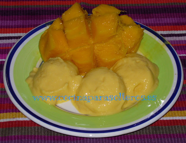 Helado de mango | COCINA PARA SOLTEROS