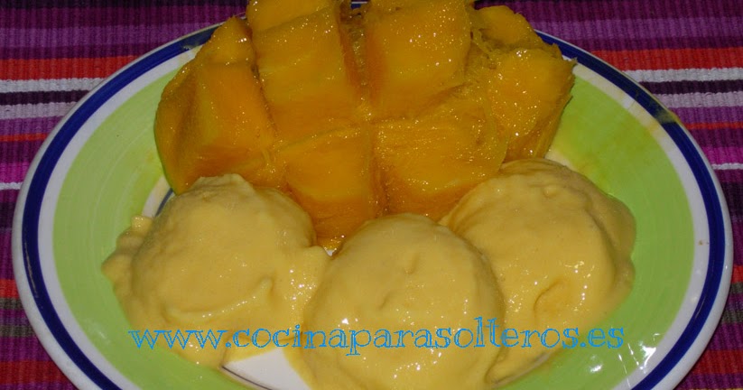 Helado de mango | COCINA PARA SOLTEROS