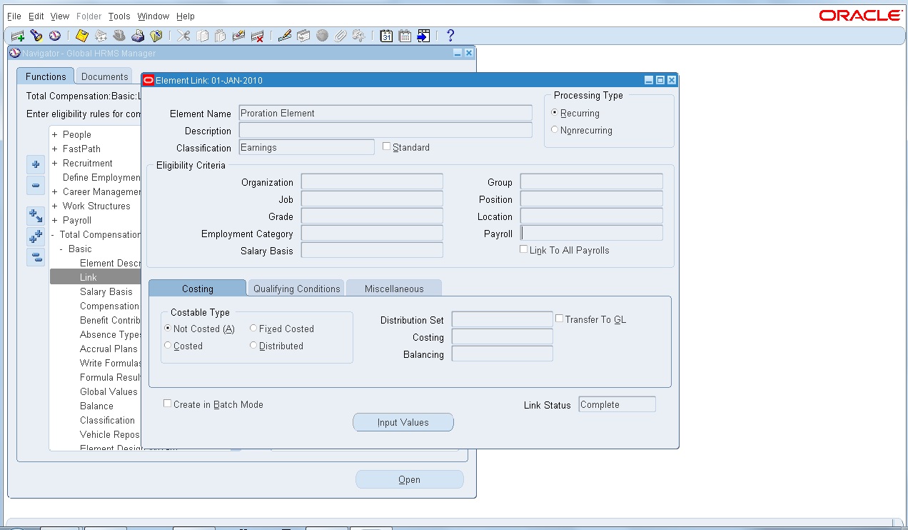 My Oracle World: Proration formula in Oracle HRMS Payroll