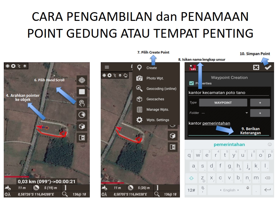 TUTORIAL PENGGUNAAN APLIKASI GPS MOBILE ORUXMAPS - Pembuatan Peta Indonesia