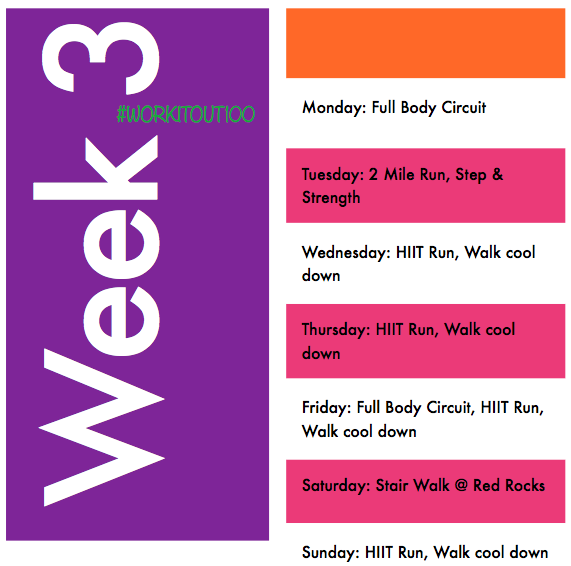 P.S. Wish You Were Here: #WorkItOut100: Week 3 Recap