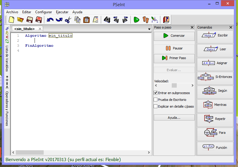 PROGRAMACIÓN BÁSICA EN PSEINT: 2017
