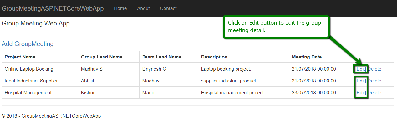 CRUD Operation In ASP.NET Core 2.0 With Razor Pages Using ADO.NET ... CRUD Operation In ASP.NET Core 2.0 With Razor Pages Using ADO.NET ...