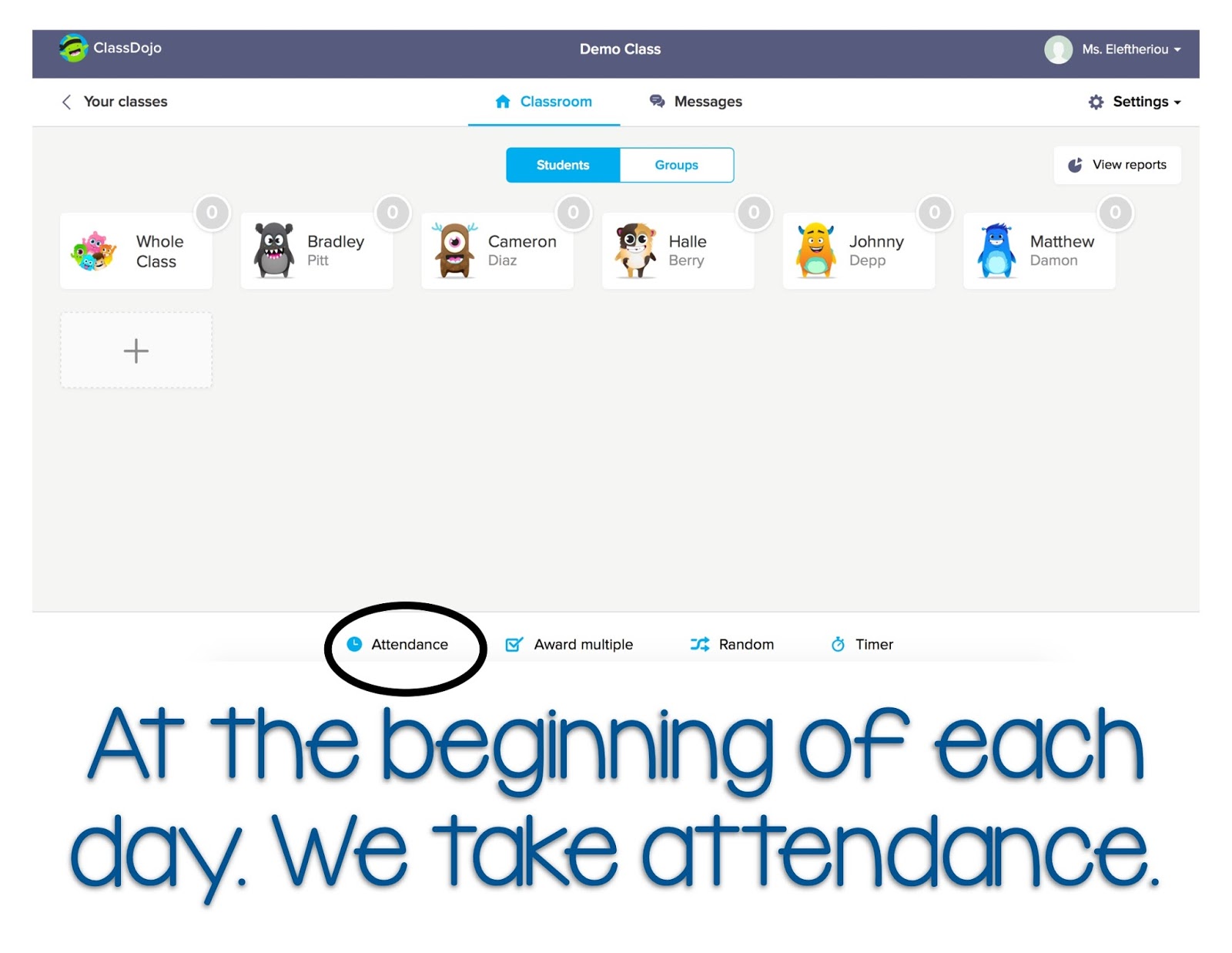 ClassDojo in the Classroom - Today in Second Grade