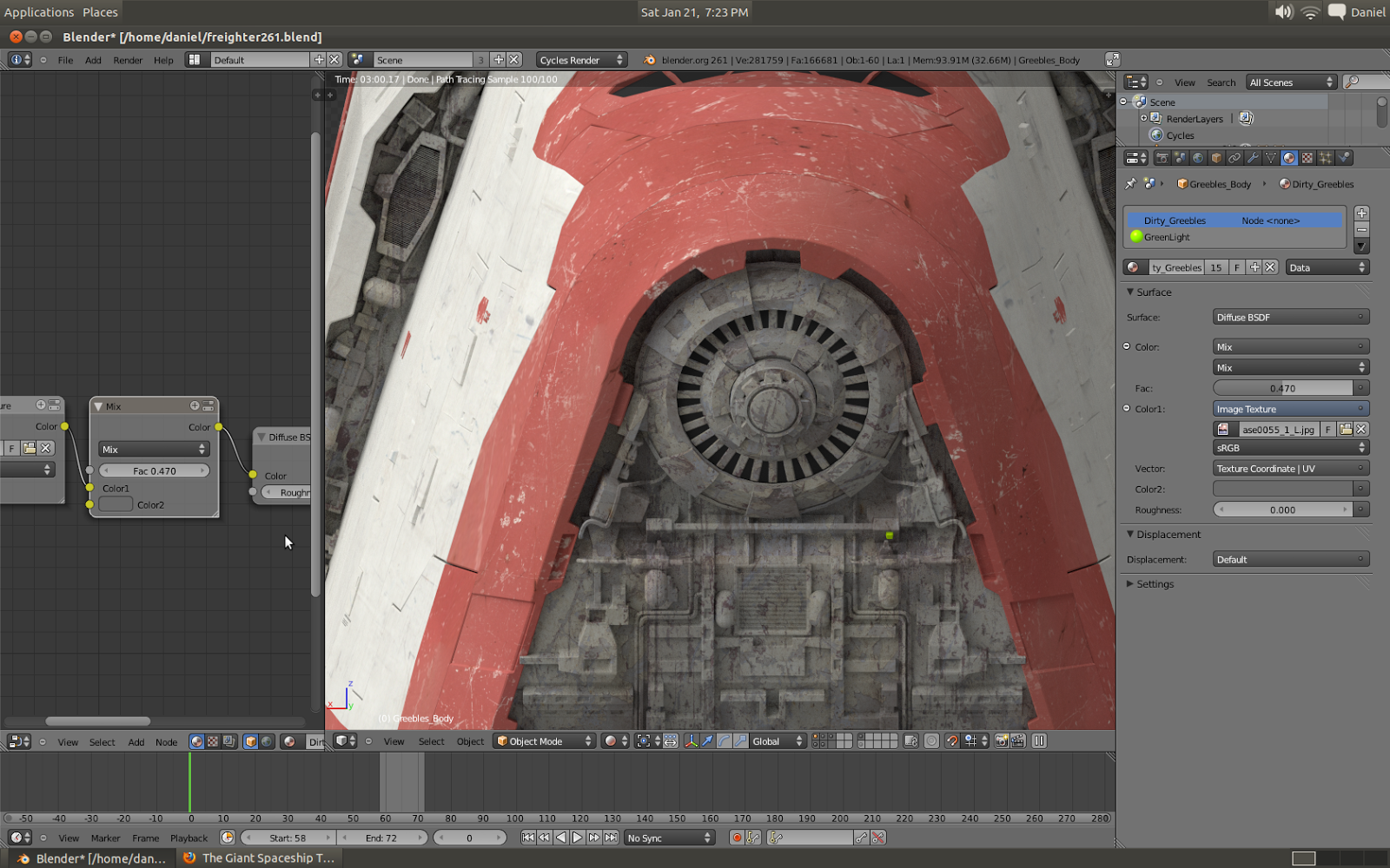 Dan Brown CGI | Sci-fi Art: Working on Textures in Blender 2.61