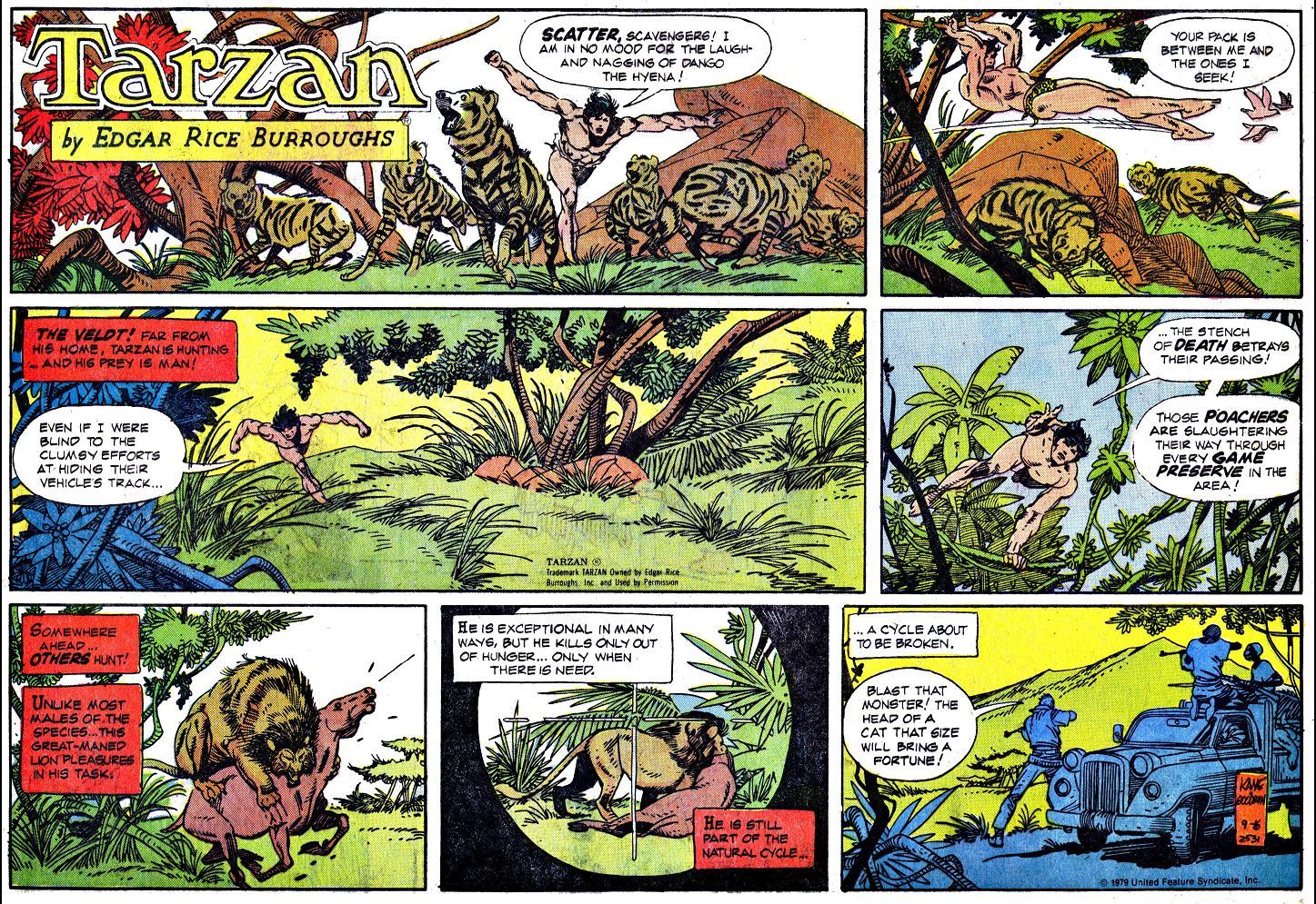 Books and Comics: #698 - Some Tarzan Sunday strips by Gil Kane