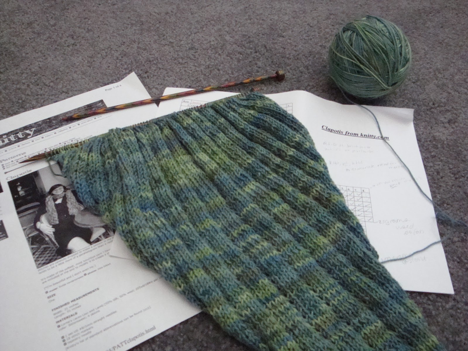 Kim's Knitting Korner: Clapotis Finally