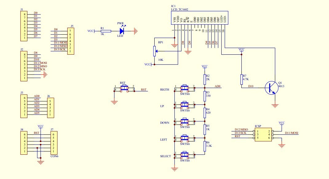 LCD keypad shield