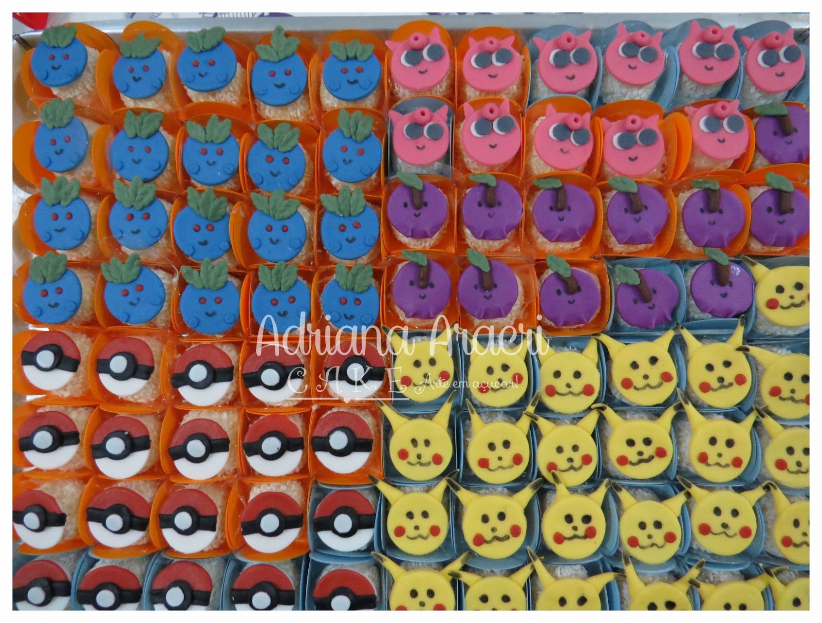 Doces modelados leite ninho Pokémon e Doces Decorados Pokemon | Bolos ...