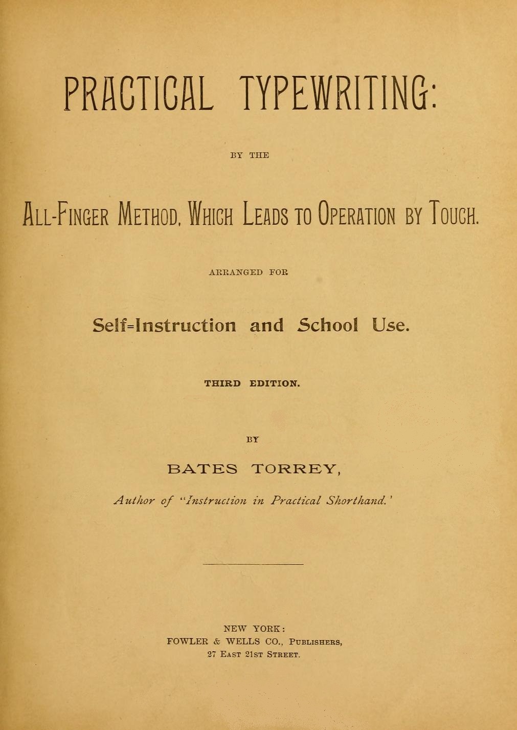 oz.Typewriter: Practical Typewriting - 1894 Style