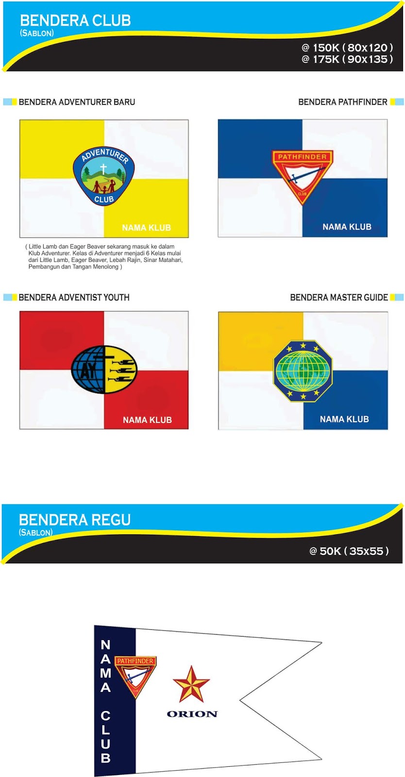 Toko Pathfinder Online: Club Flag / Bendera Klub