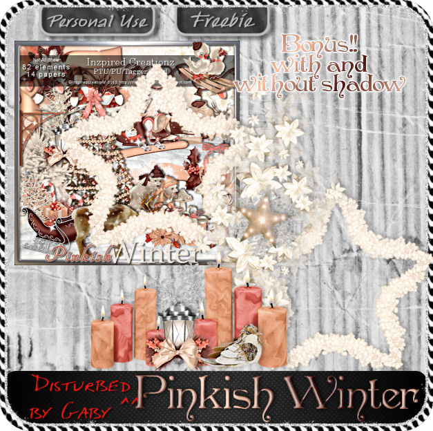 Disturbed PSP tutorials: Freebie Clusters: Pinkish Winter