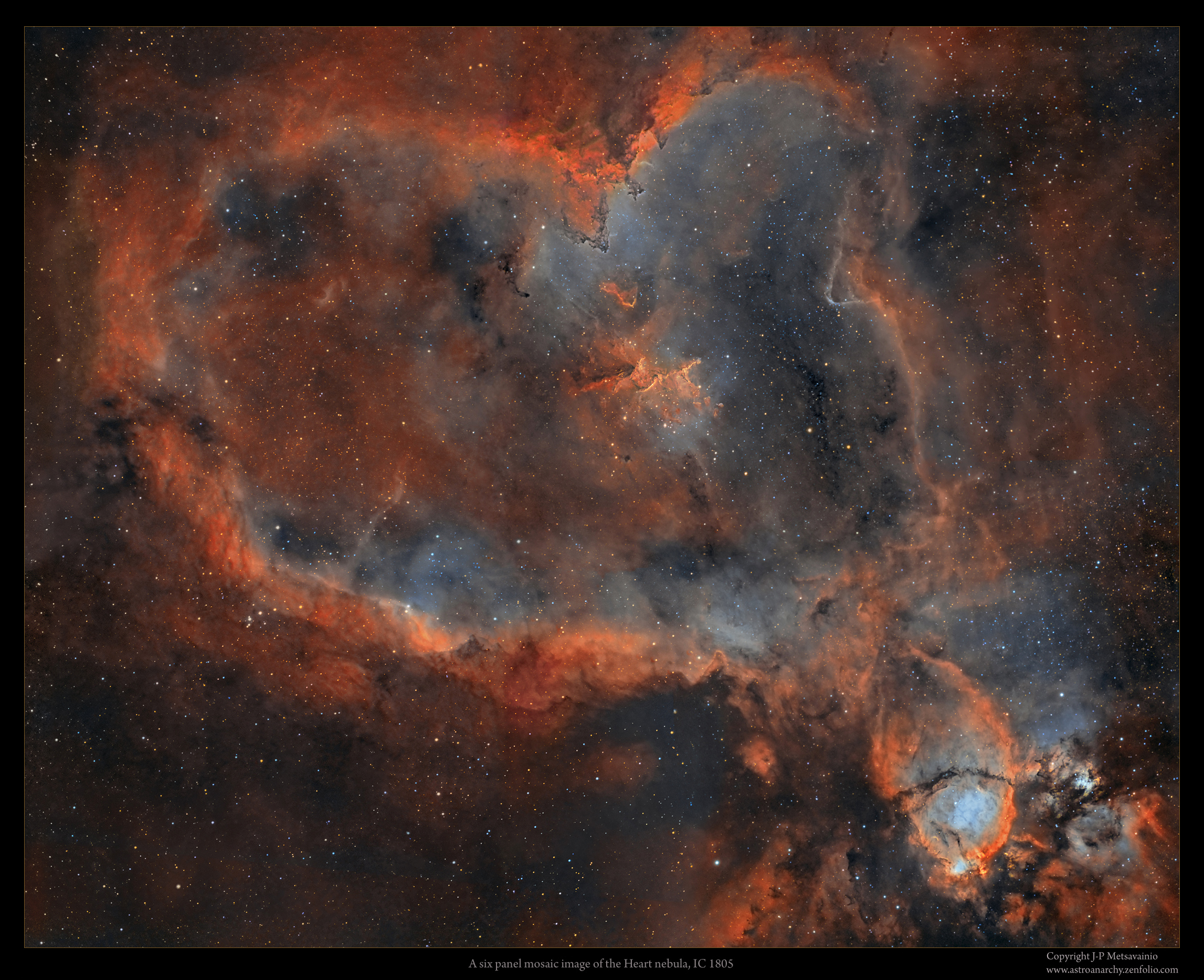 Hubble Telescope Of The Heart Nebula Ic 1805