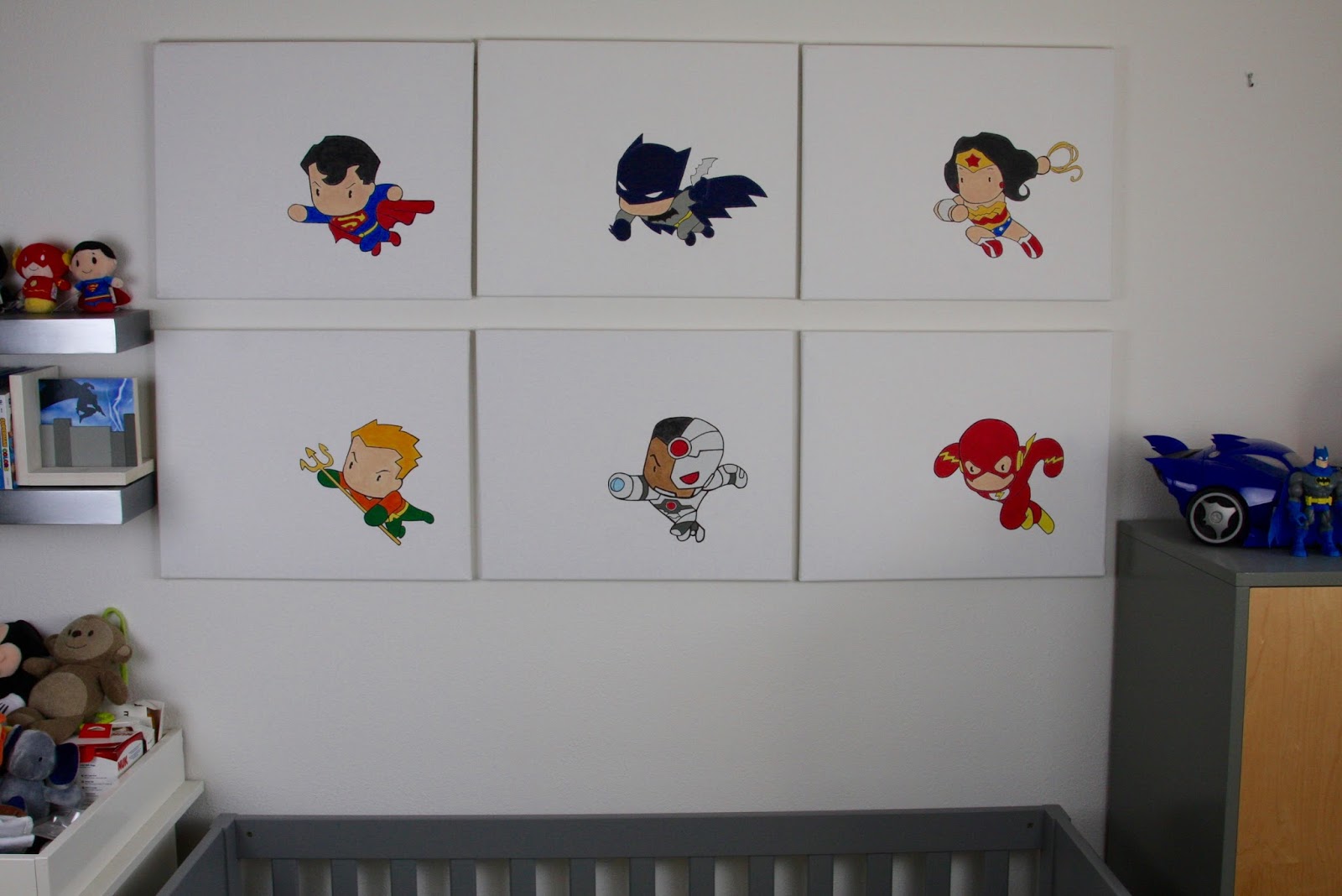 GEEK DIY BAM!: DC COMICS JUSTICE LEAGUE BABY NURSERY DISPLAY DIY