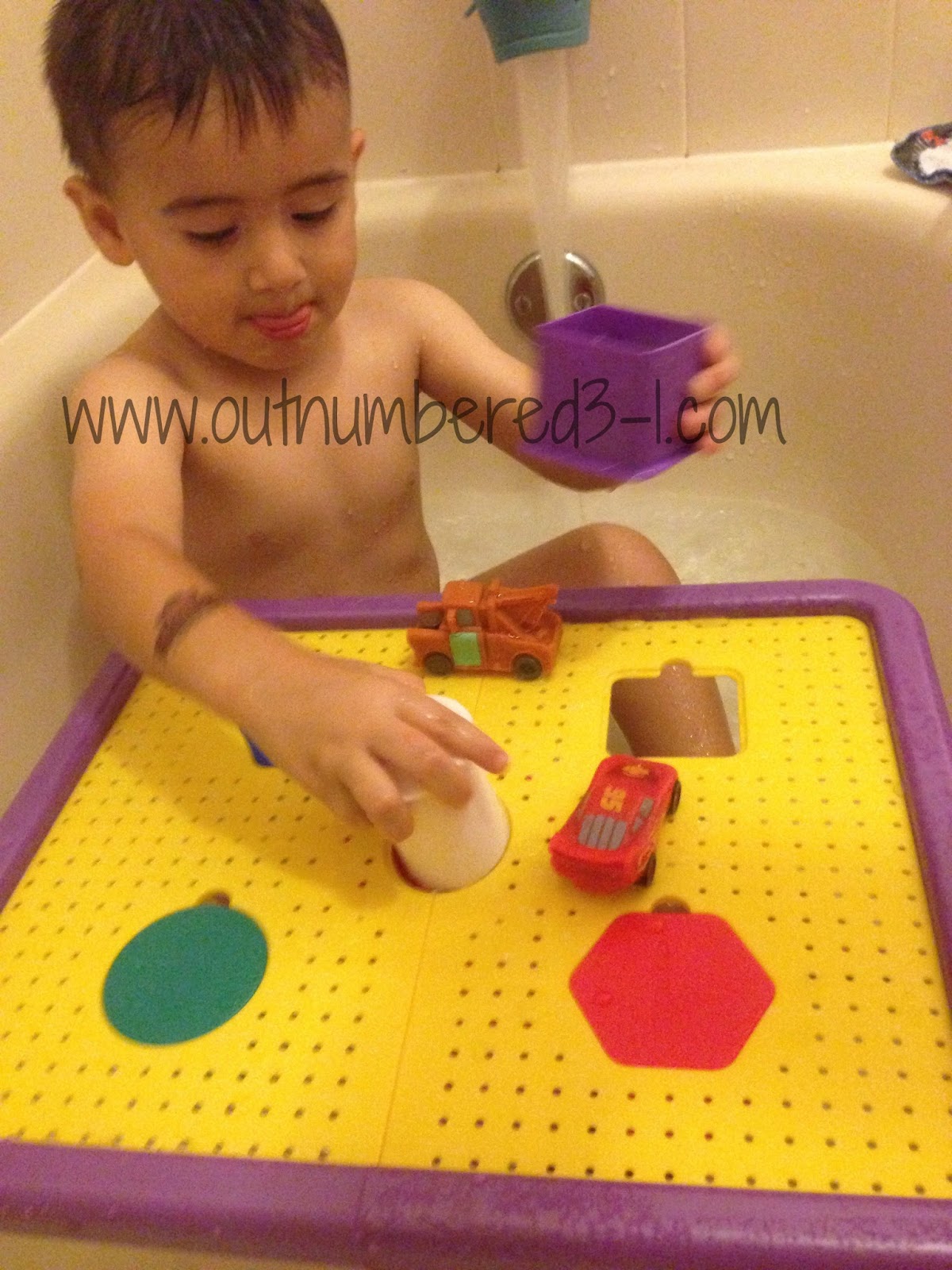 Tubby Table Keeps Bath Time Fun - Outnumbered 3 to 1