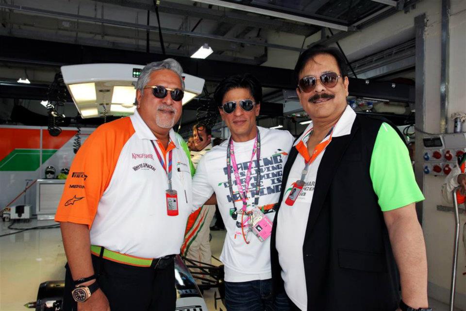 Bollywood star Shah Rukh Khan at F1 Indian Grand Prix