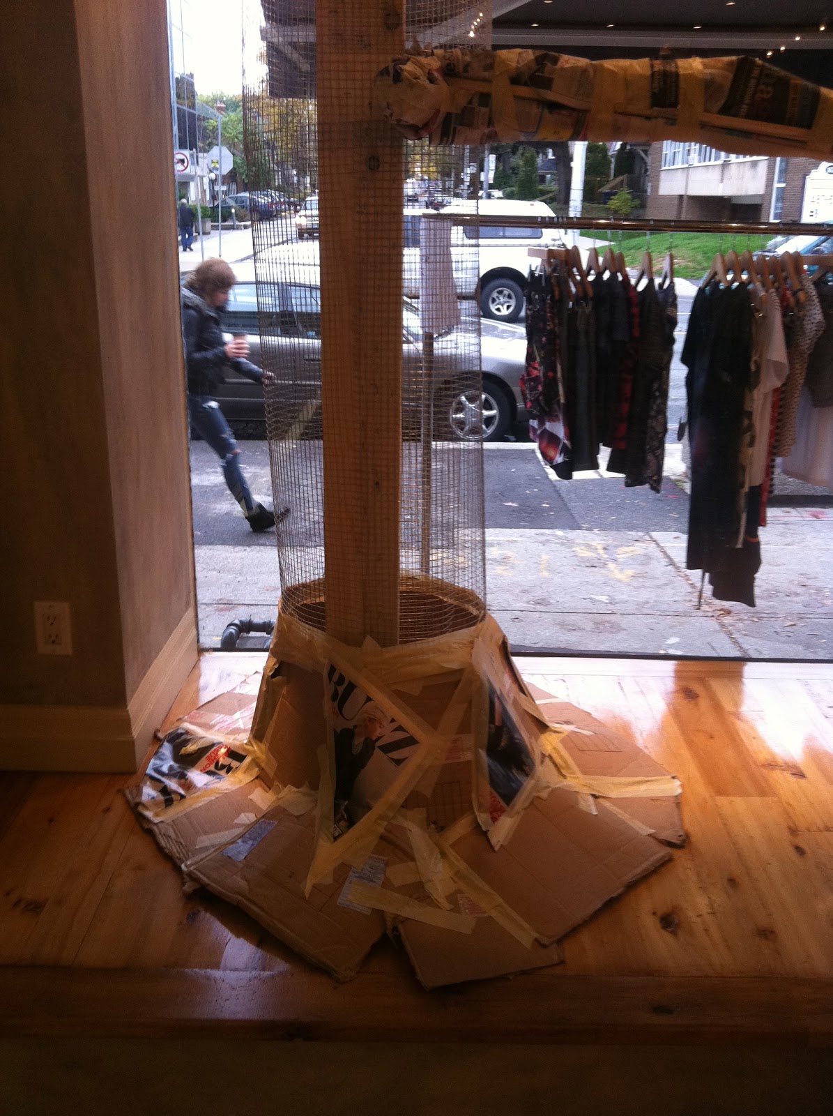 Marmalade Skies: Paper Mache Tree Window Display