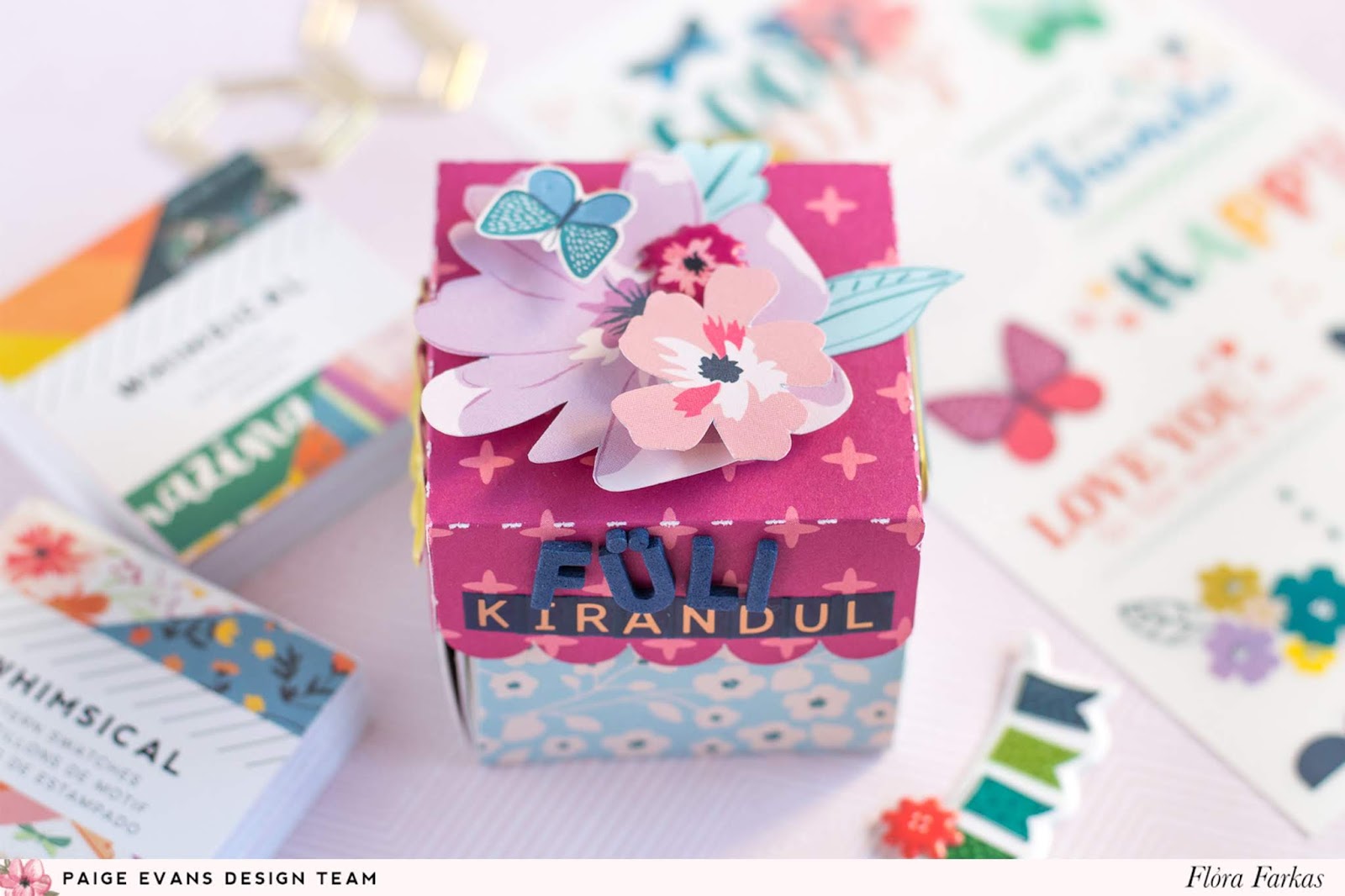 Whimsical 2x2 Paper Pad Mini Album by Flóra Farkas | Paige Taylor Evans