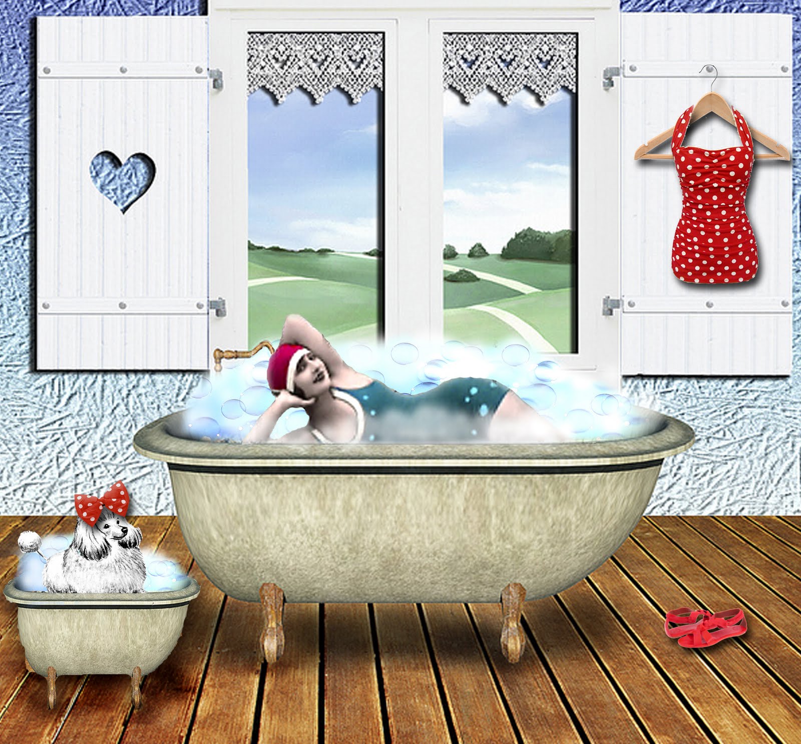 a little color every day: So-Artful Challenge: Bathing Beauties