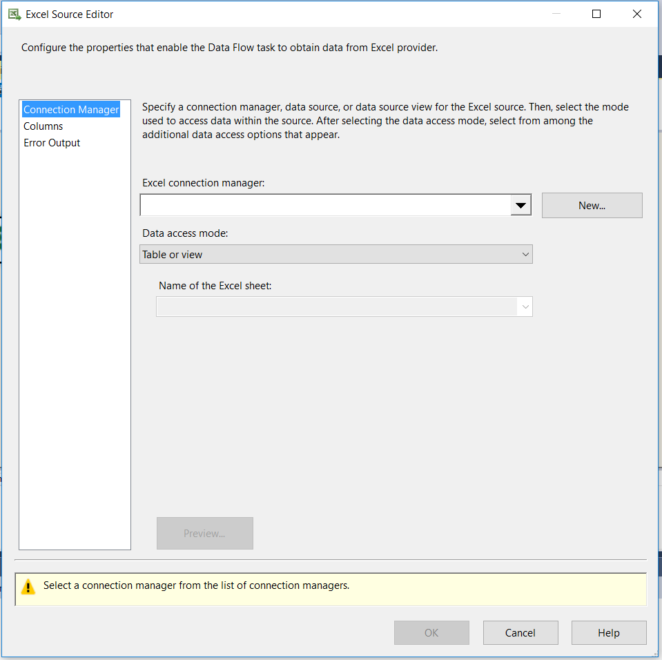 How to Export data from Excel to SQL Database using SSIS Package