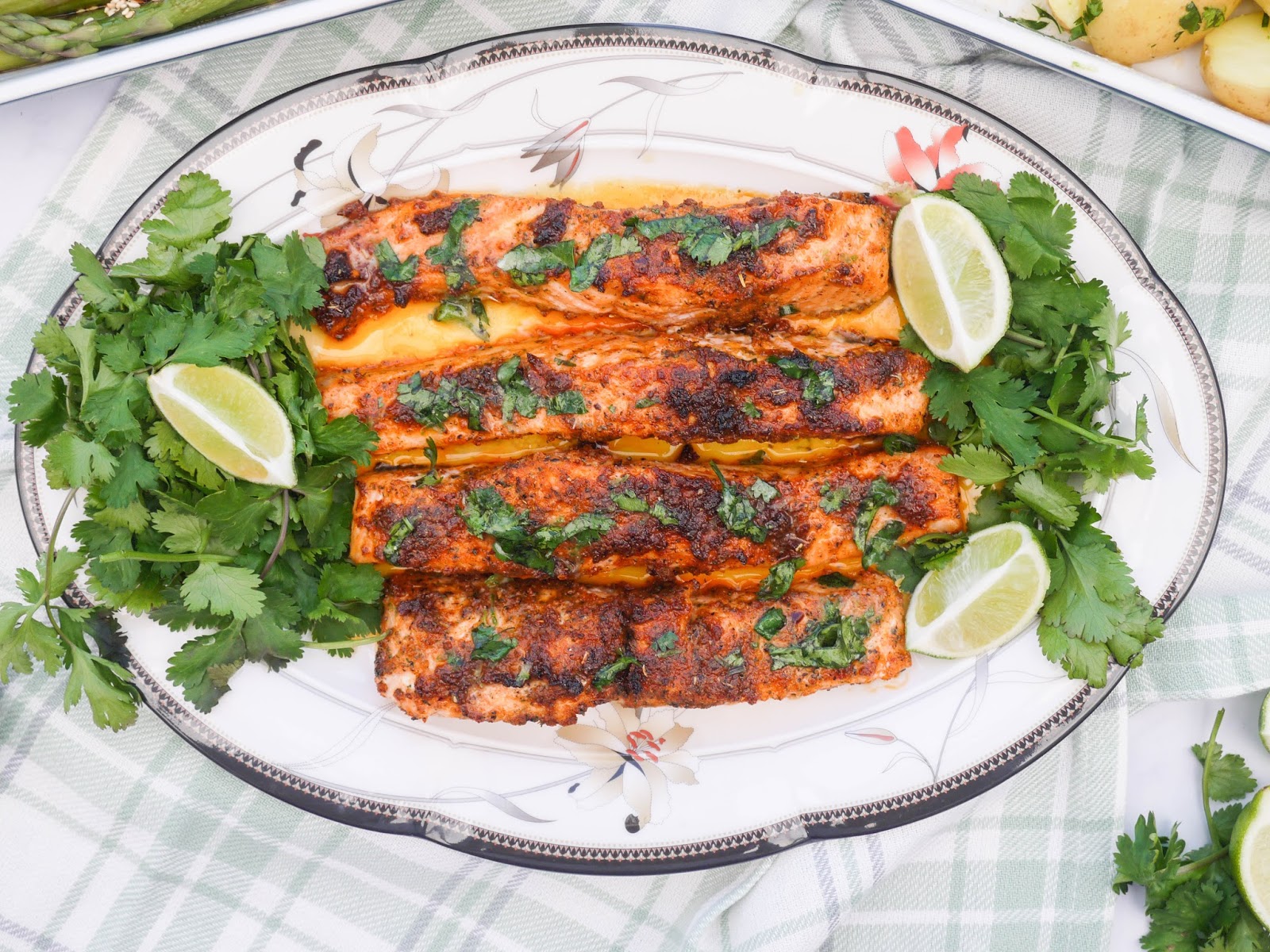 This Muslim Girl Bakes: Grilled Salmon with Lime Coriander Butter.