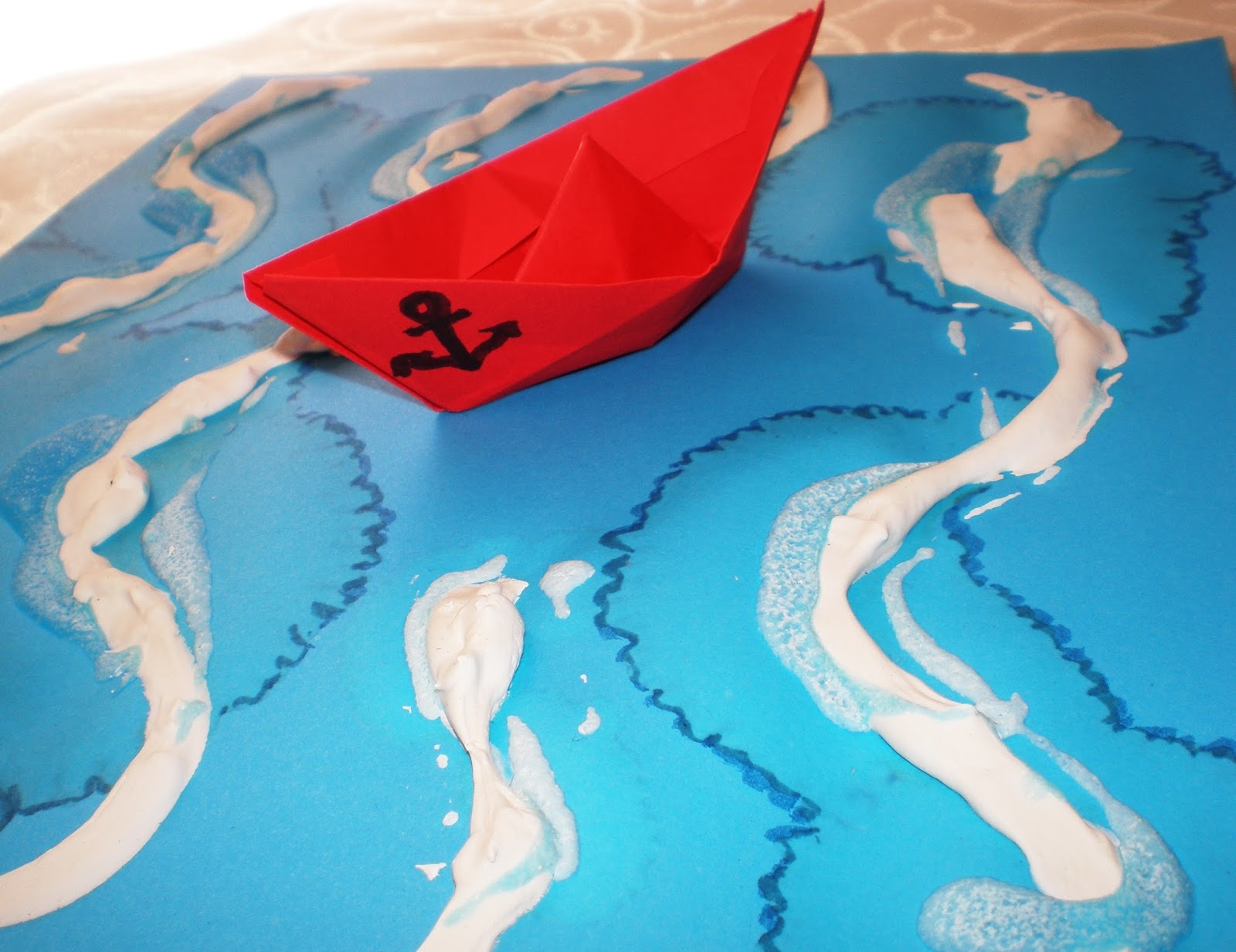 „Bărcuța pe ape” -origami - Materiale didactice de 10(zece)