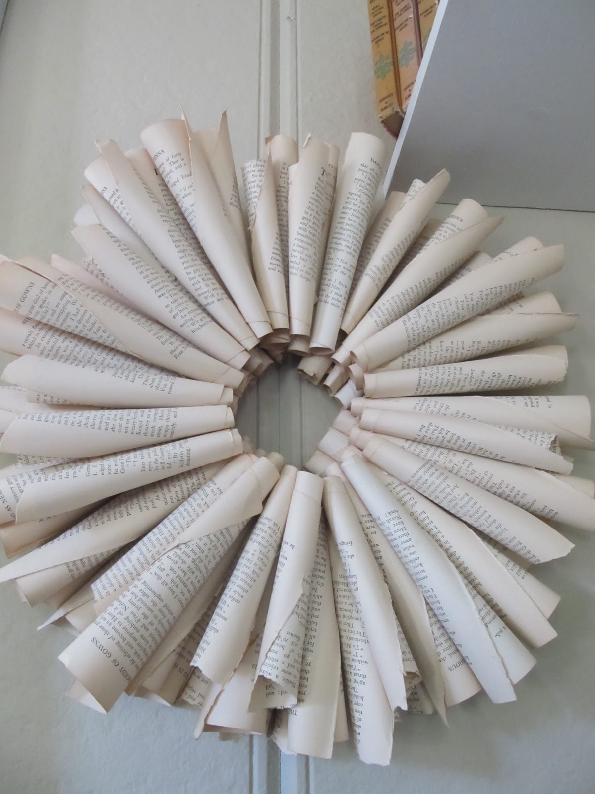 Happy As A Lark: Book Page Wreath & Tutorial