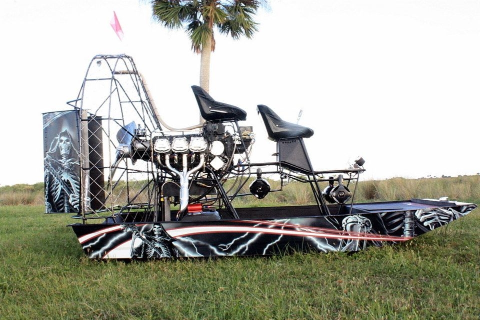A1A Sign Wave: Grim Reaper Airboat Wrap // Wrap King // A1A Sign Wave