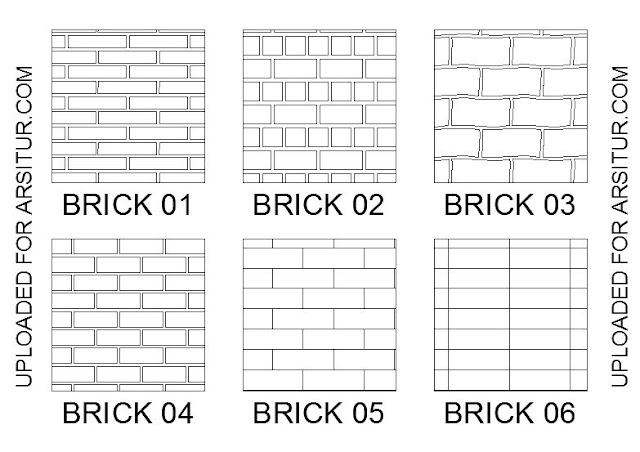 Contoh Hatch AutoCAD - Brick 01 - Arsitur Studio