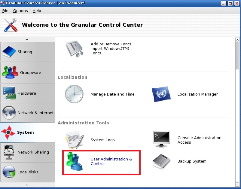 Granular Linux 1.0: Setup For Internet, Screen res./BG and Account ...
