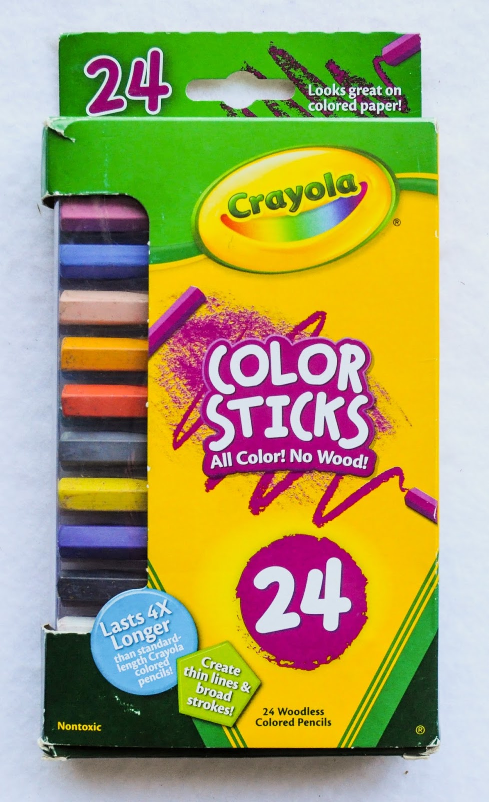 Crayola Colored Sticks: What's Inside the Box | Jenny's Crayon Collection
