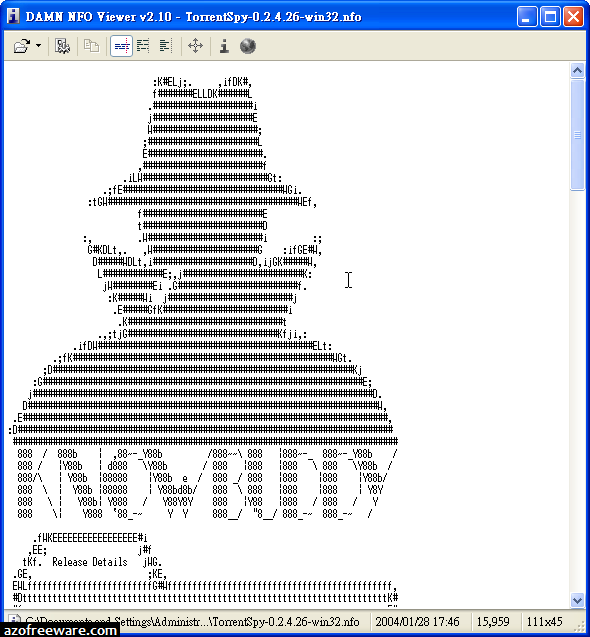DAMN NFO Viewer 2.10.0032.rc3 免安裝版 - NFO檔檢視工具 - 阿榮福利味 - 免費軟體下載